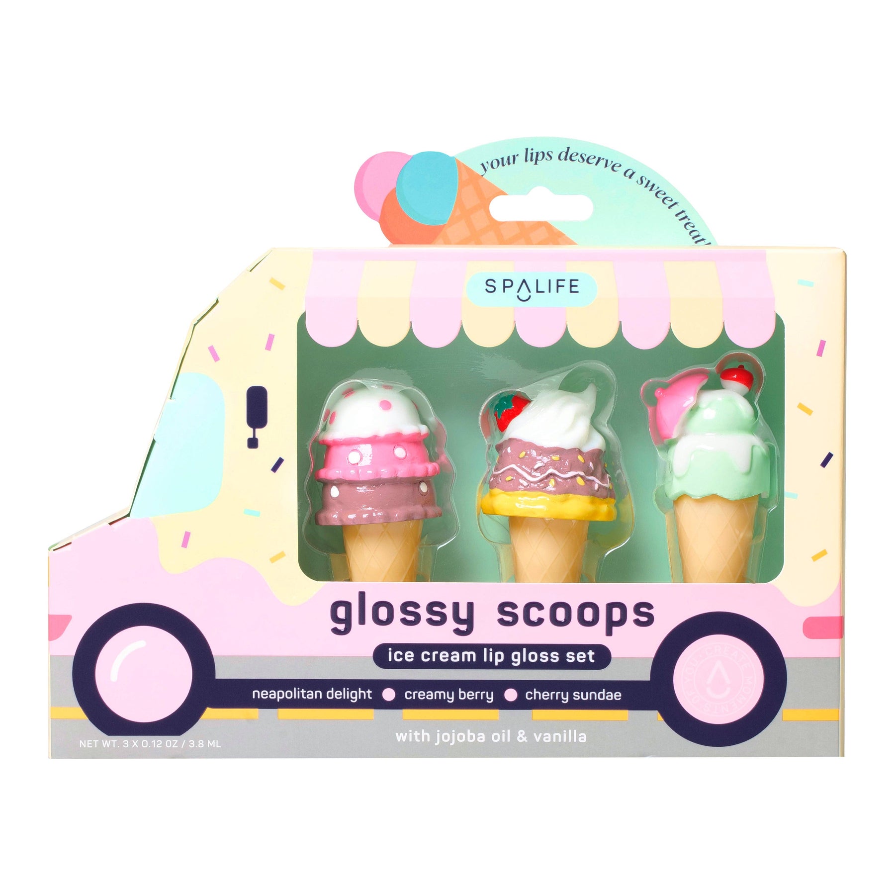 Glossy Scoops Ice cream Lip Gloss Trio Gift Set – the blue béret