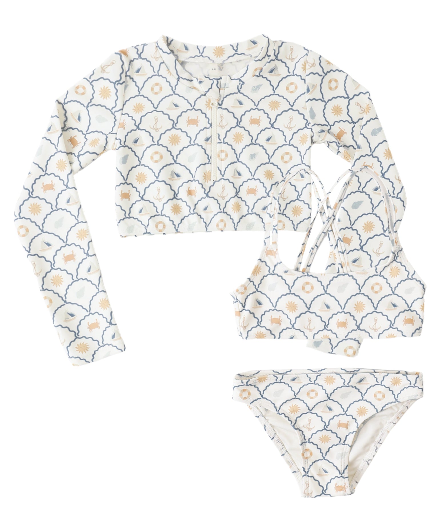 Nautical Crop Rashguard | Rylee + Cru – the blue béret