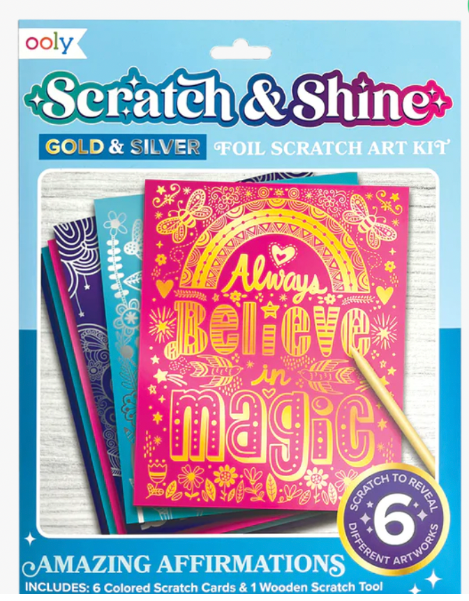 Scratch and Shine - Gold and Silver Foil Scratch Art Kit – the blue béret