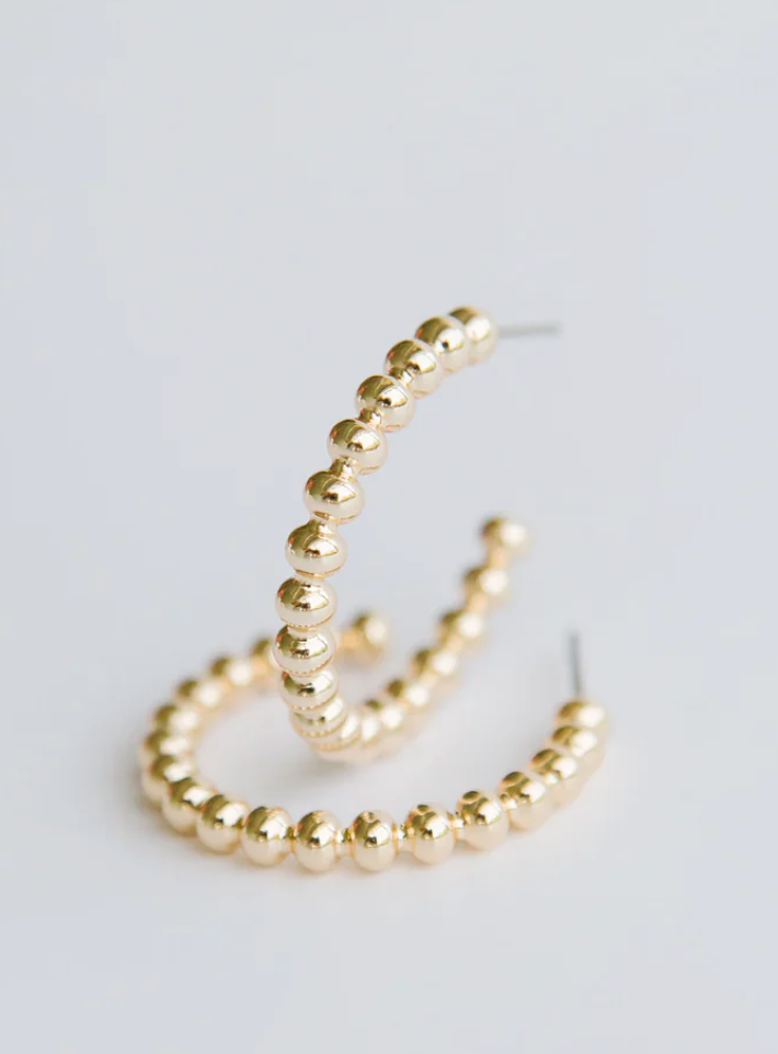 Alora Medium Gold Earrings – the blue béret