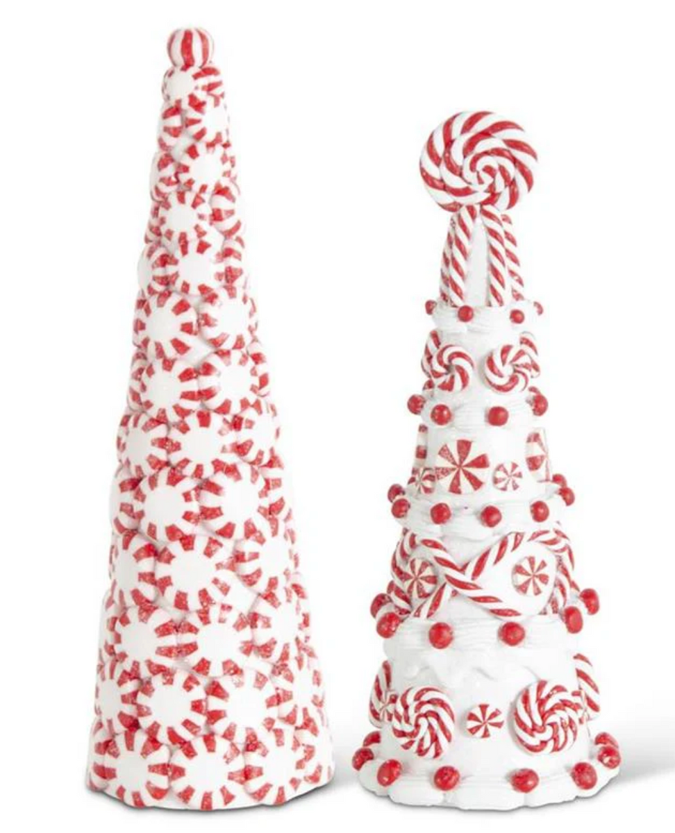 Glittered Clay Dough Peppermint Candy Cone Trees – the blue béret