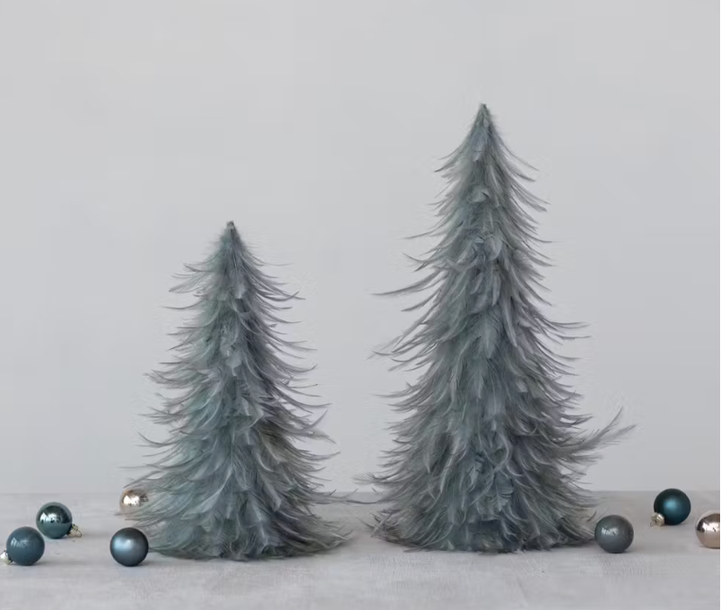 Blue Grey Feather Trees – the blue béret