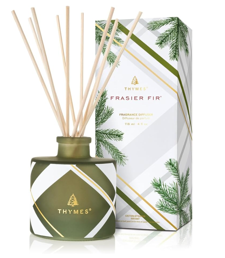 Frasier Fir Frosted Plaid Petite Reed Diffuser – the blue béret