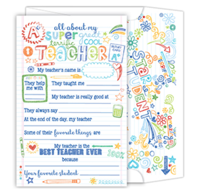 Handpained All About My Super Great Terrific Cool Teacher Graphic Icon ...