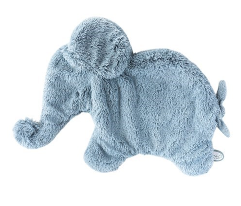 16.5" Large Blue Oscar Elephant Doudou Cuddle Cloth w. Pacifier Loop ...