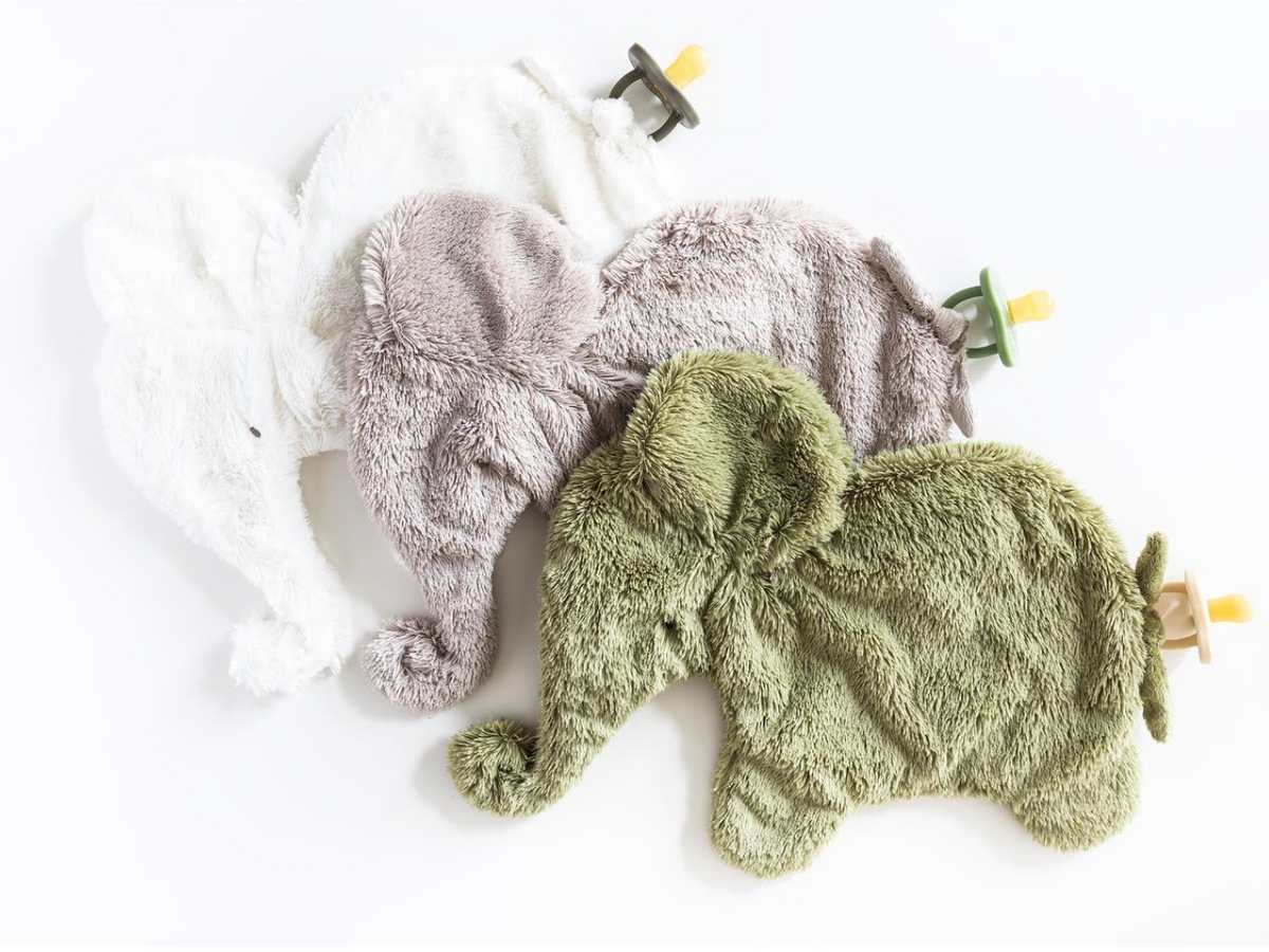 10" Pink Oscar Tuttie Elephant Cuddle Cloth w. Paci Loop | Dimpel – the ...