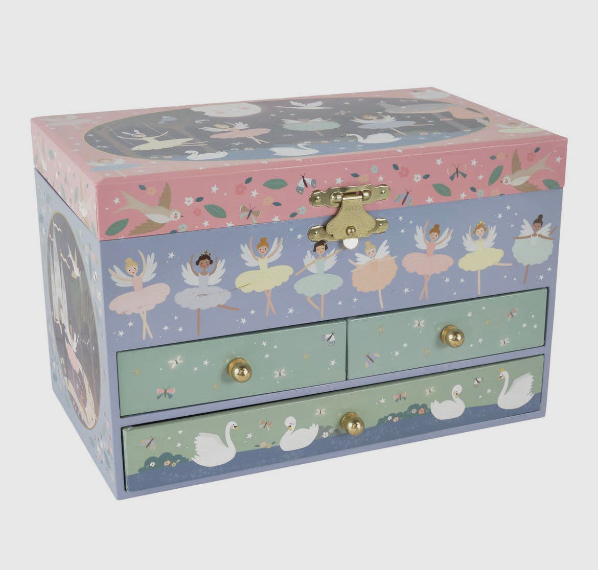 Enchanted Musical Jewelry Box with 3 Drawers – the blue béret