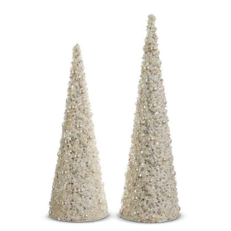 Pearl Embellished Cone Trees – the blue béret