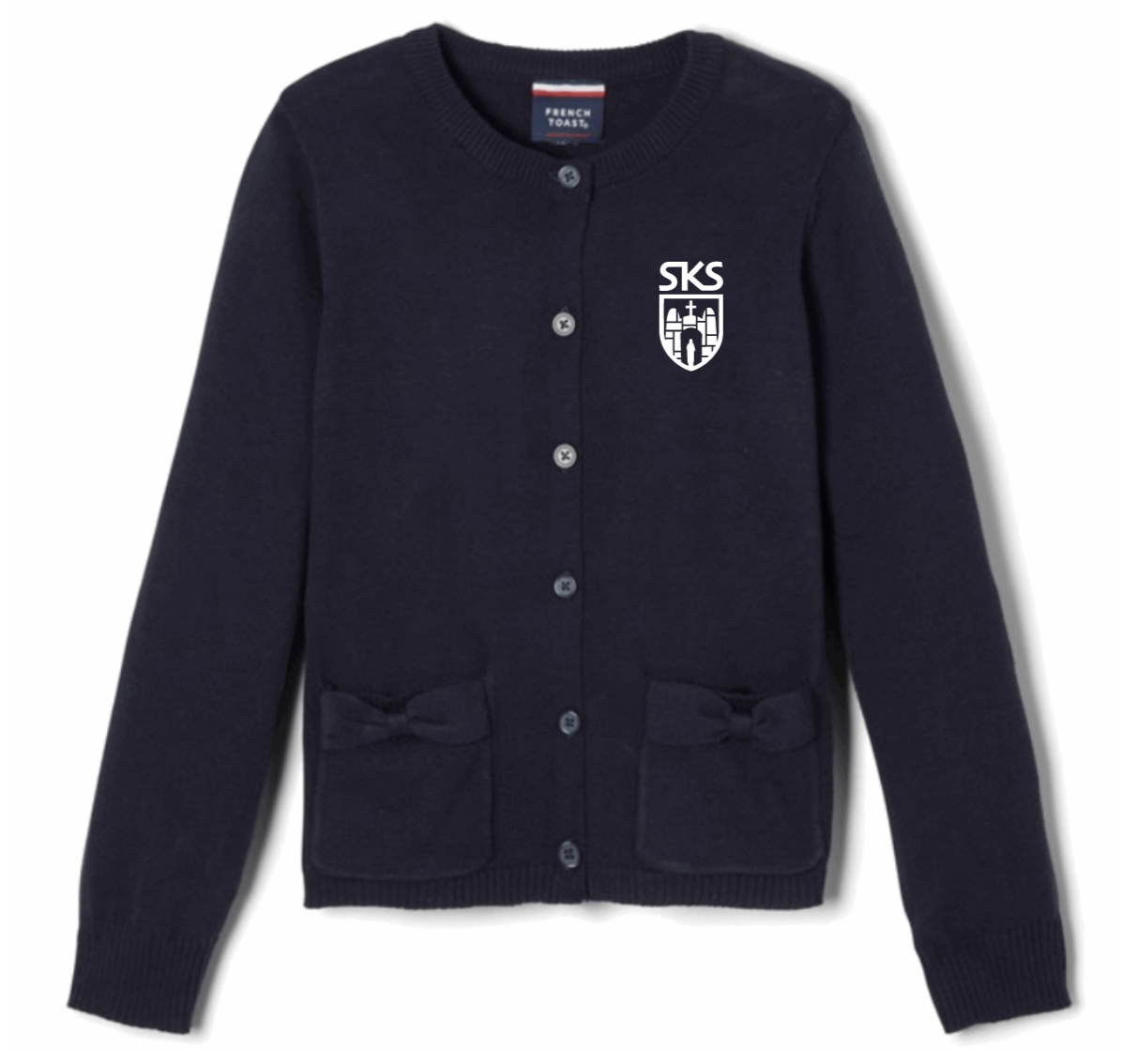 SKS Uniform Fine Gauge Bow Pocket Cardigan – the blue béret