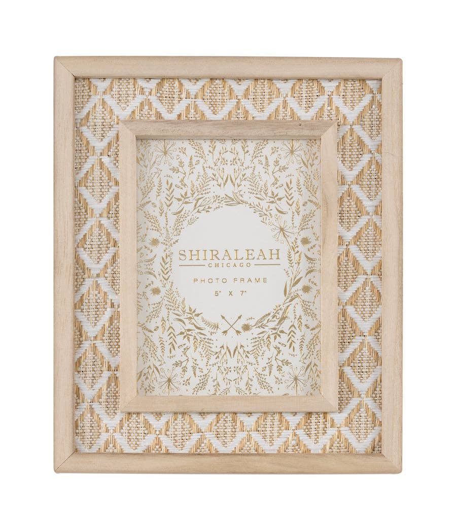 Eden Woven 5" X 7" Picture Frame - White – the blue béret