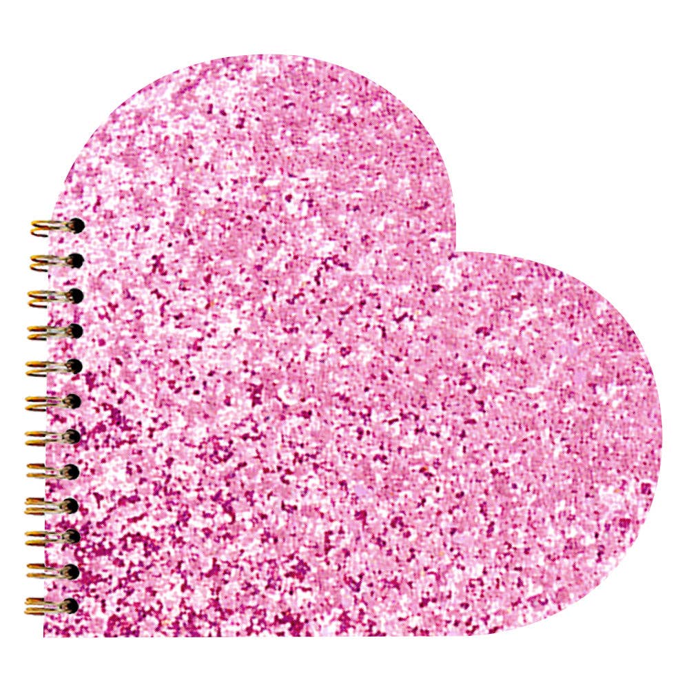 Notebook | Pink Glitter Heart Shaped Notebook – the blue béret